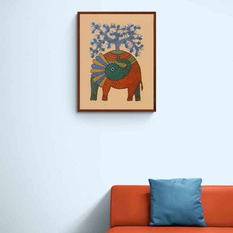 Elephant - Gond Painting & Artwork - Tribal Art India